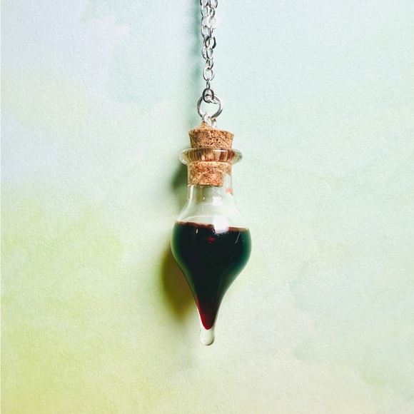 Hand Crafted | Jewelry | Handmade Glass Blood Vile Resin Necklace ...